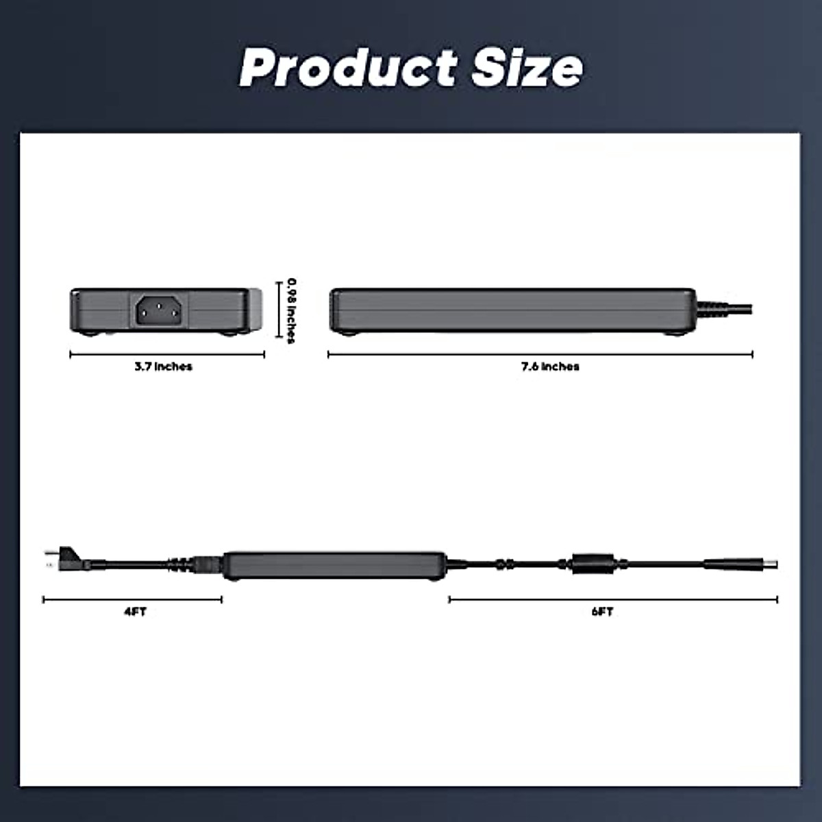 Slim 240W AC Adapter Charger for PA-9E DELL Alienware 13 15 17 M17x M18x X51 M15 M17 Area-51m R2 G3 G5 G7 Precision M6800 M6700 M6600 M6500 M6400 GA240PE1-00 J211H U896K Laptop Power Supply Cord