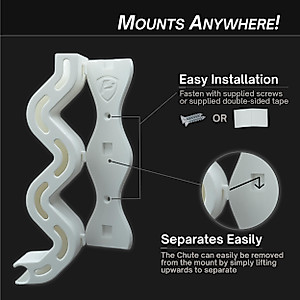 Protect Your Power - AA & AAA Battery Chute Combo, Wall Mount Battery Organizer/Battery Dispenser - Black (Combo Pack)