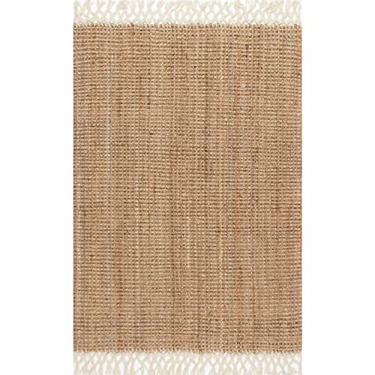 nuLOOM Raleigh Hand Woven Wool Area Rug, 6 ft, Natural