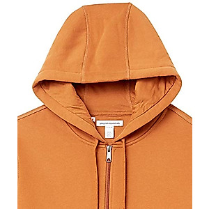 Amazon Essentials Men's Full-Zip Hooded Fleece Sweatshirt (Available in Big & Tall), Nutmeg, Large