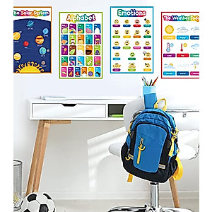 Carson Dellosa 16-Piece 11” x 17” Classroom Posters, Preschool Classroom Decorations, Kindergarten Educational Posters, 1st Grade Classroom Wall Decor, Learning Posters Bundle