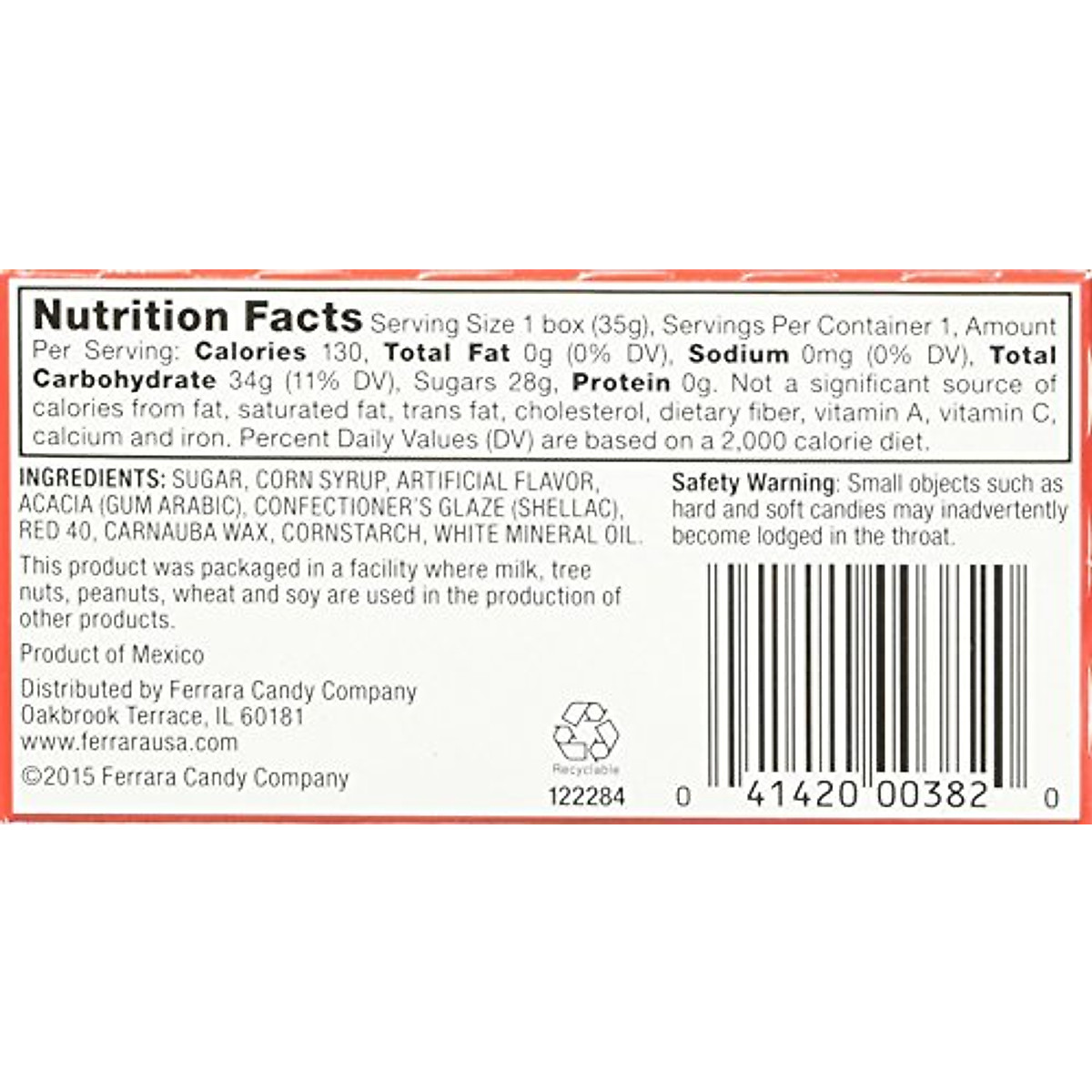 Original Red Hots cinnamon candy 0.9 oz each 24 count