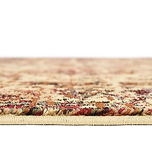 Unique Loom Saturn Collection Area Rug - Outlook (Rectangular 9' 0" x 12' 0", Cream/ Black)