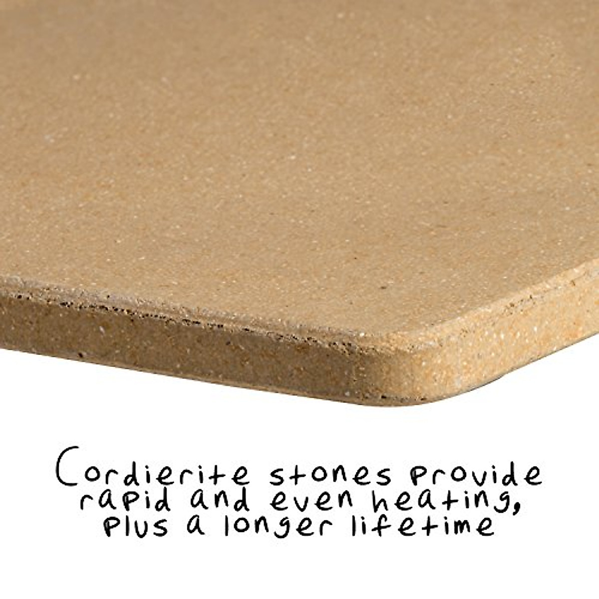 Honey-Can-Do KCH-09011 Pizza Stone, 14" x 16", natural clay