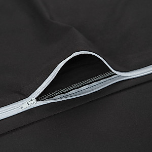 Chanasya Premium Solid Duvet Cover Set - Duvet Cover (104” x 90”) & 2 Pillow Shams (20” x 36”) - 3-Piece Set - Black, King Size