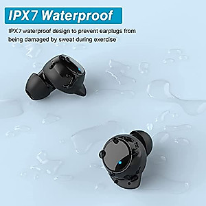 Integral Memory Earphone Wireless Earbuds,Bluetooth 5.0 Headset, IPX5 Waterproof in Ear Touch Earplug, Headset Lasting for 8 Hours, with Built-in Microphone Phone/Android/iOS (A), Black