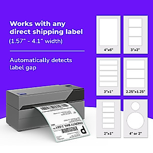 Rollo Shipping Label Printer - Commercial Grade Direct Thermal High Speed Shipping Printer – Compatible with ShipStation, Etsy, Ebay, Amazon - Barcode Printer - 4x6 Printer