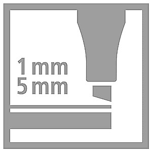 STABILO Premium Fibre-Tip Pen with Chisel Tip Pen 68 MAX - Pack of 5 - Purple