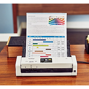 Brother Wireless Document Scanner, ADS-1700W, Fast Scan Speeds, Easy-to-Use, Ideal for Home, Home Office or On-the-Go Professionals (ADS1700W), white