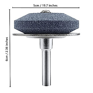 EtekStorm Lawn Mower Blade Sharpener Steel Backing Design Universal Multi-Sharp Rotary Lawnmower Sharpen Kit for Power Drill Hand Drill , Blade Balancer and Cut Resistant Gloves (8 Pack)