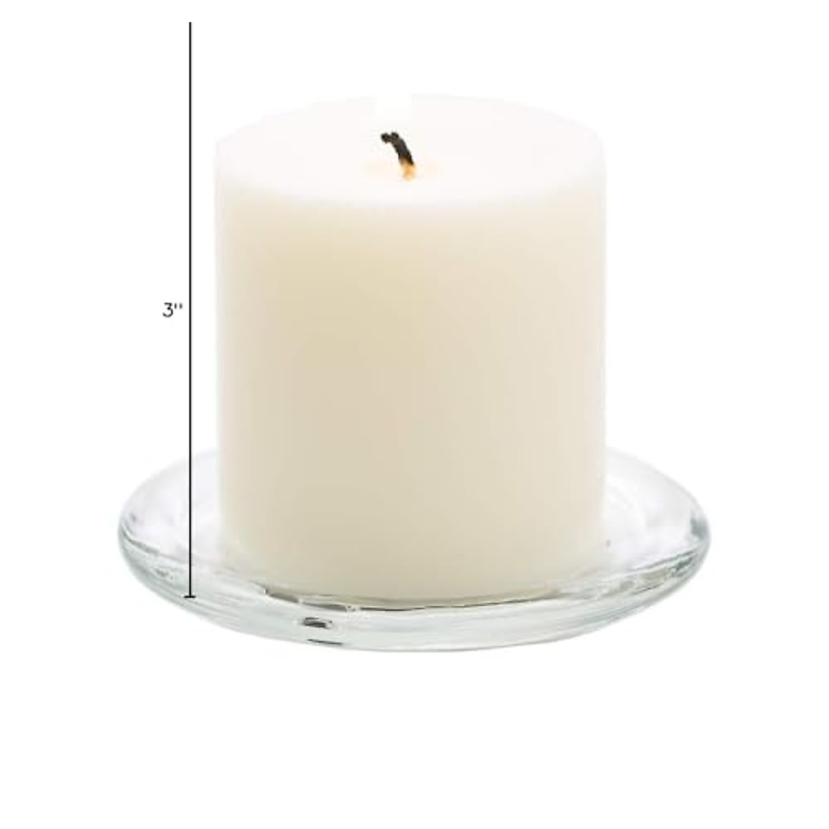 Richland 3" X 3" Hand Poured Pillar Candle Light Ivory Set of 12