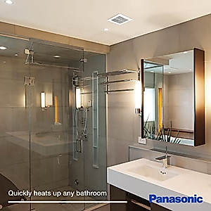 Panasonic FV-0511VH1 WhisperWarm DC Bathroom Fan with Heater - Simplified Ventilation and Heat - 50-80-110 CFM
