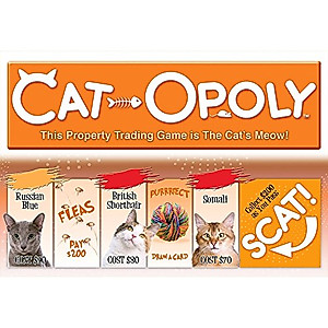 Late for the Sky CAT-opoly Board Game White, Large