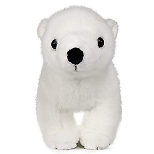 Ice King Bear Lifelike Baby Polar Bear Stuffed Animal - Plush Toy - 9 Inches Length