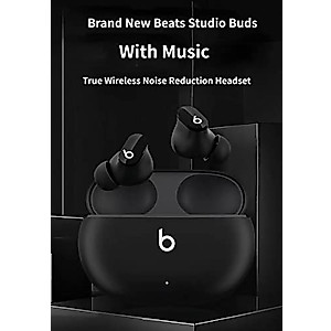 Real Wireless Bluetooth Headset Active Noise Reduction in Ear Sports Headset (Black)