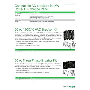 Schneider Conext 2-Pole 60A 120/240VAC Breaker Kit (For PDP) RNW865121501