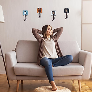 FINDAMAZE 2pcs Wood Sunglasses Organizer Sunglasses Holder Wall Mounted Eyeglasses Storage Glasses Display stand (Grey)