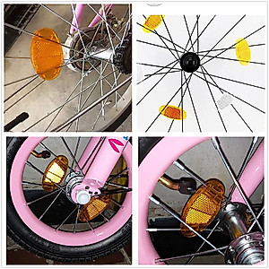 UoYu 8 pcs Oval Reflector Bicycle Spoke Bicycle Wheel Mountain Bike Accessories Signage Decoration Safe Warning Blue