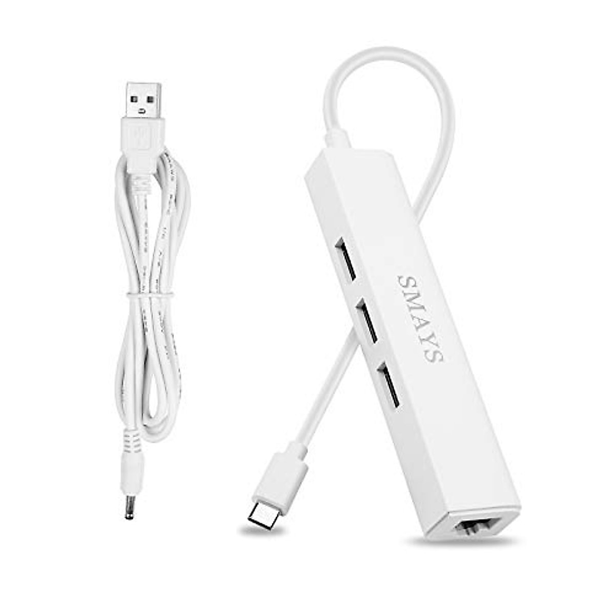 USB C OTG Hub with Ethernet Adapter Compatible for Samsung Galaxy S9 S10 S8 and MacBook (Air/Pro ) for Wired LAN Internet Connection and External Storage