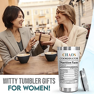 TEEZWONDER Funny Gifts For Women, Coworkers - Christmas, Birthday Gifts For Women, Friends, Thank You Gifts For Coworkers, Boss, Colleagues, Employee, Work Gifts - 20 Oz Stainless Steel Tumbler