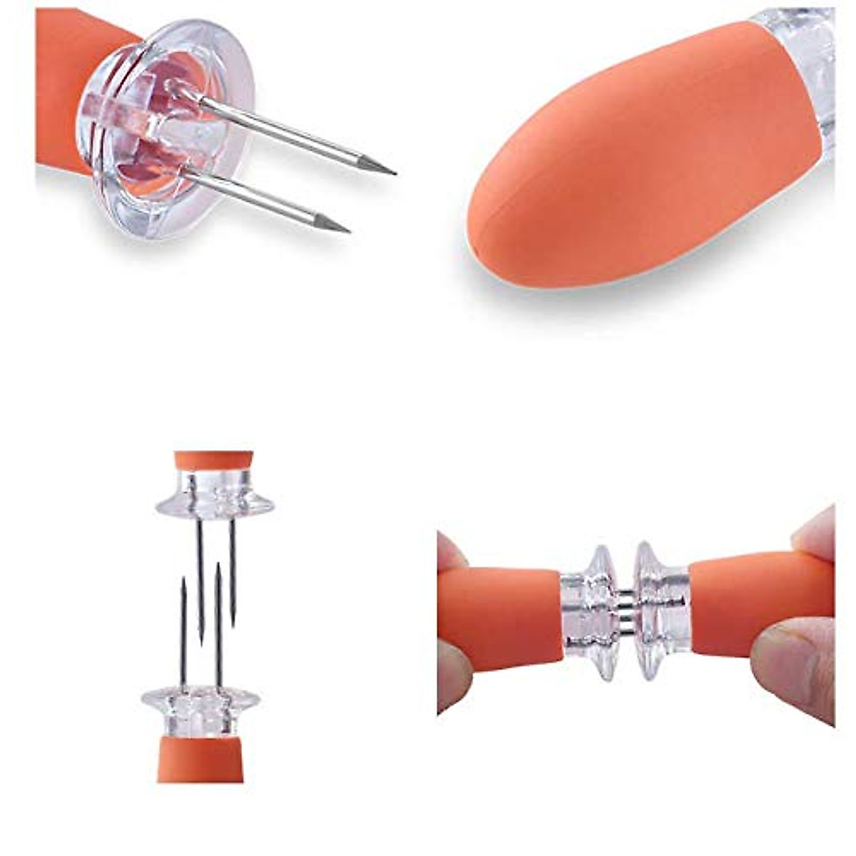 Aeyistry 8 Pcs Stainless Steel BBQ Corn Holders Multifunction for Corn On The Cob Stainless Steel BBQ Tools