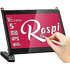 EVICIV Raspb Pi Touchscreen Monitor 5 Inch Screen Display 800×480 Mini LCD Screen Small HDMI Portable Monitor Compatible with Raspb Pi Model B-4 3B Raspbain,Ubuntu,Windows LoT,Windows 10 8 7