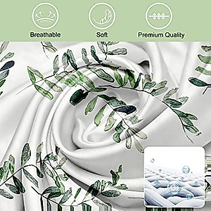 oenbopo Baby Lounger Cover for Newborn Girls and Boys, Washable Soft Lounger Pillow Case for Babies, Snug Removable Slipcover Fit for 29 x 17 x 5 Infant Floor Seat Lounger (Green Leaves)