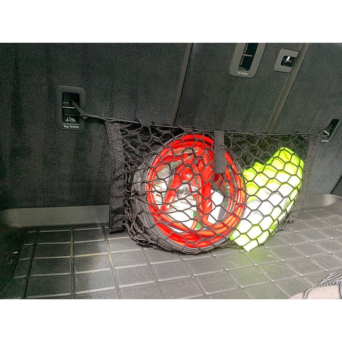 EACCESSORIES EA Trunk Rear Seats Organizer Cargo Net for Audi A5 RS5 S5 Sportback 2018-2023-Envelope Style Cargo Net for Hatchback-Premium Mesh Car Trunk Organizer-Compatible with A5 RS5 S5 Sportback