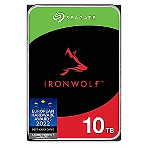 Seagate IronWolf 10TB NAS Internal Hard Drive HDD – CMR 3.5 Inch SATA 6Gb/s 7200 RPM 256MB Cache for RAID Network Attached Storage (ST10000VNZ004)