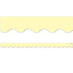 Teacher Created Resources Pastel Yellow Scalloped Border Trim