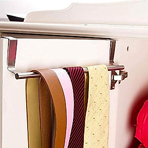 AFLHYJK Towel Rack - Kitchen Over Cabinet Strong Steel Towel Bar Rack - Hang on Inside or Outside of Doors - Storage and Organization for Hand