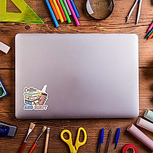 3" Coffee and Smut Laminated laptop tablet sticker Love to read Dirty Romance Novels Books Avid Adult Fire Spicy reader latte cappuccino espresso black Book kindle laptop pc desktop gift