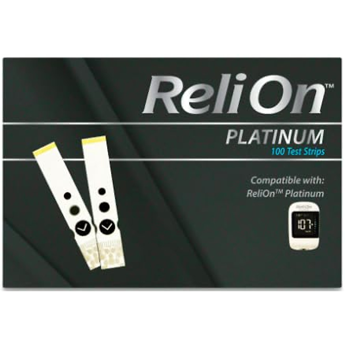ReliOn Platinum Blood Glucose Test Strips, 100 Count