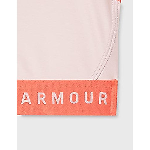 Under Armour Women's Armour Mid Keyhole Sports Bra , Retro Pink (676)/Quirky Lime , X-Large