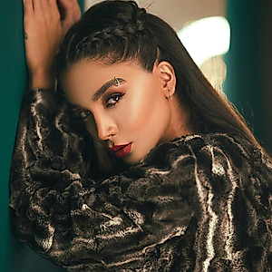 FIBO STEEL Cartilage Hoop Earrings for Men Women Stainless Steel CBR Hinged Clicker Nose Ring Helix Septum Couch Daith Lip Tragus Piercing Sleeper Earrings Jewelry Set Silver 18G 8MM