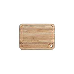John Boos Block MPL1812125-FH-GRV Prestige Maple Wood Edge Grain Reversible Cutting Board with Juice Groove, 18 Inches x 12 Inches x 1.25 Inches