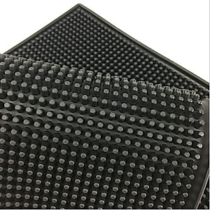 2 Pack Heavy-Duty Bar Mat Pad PVC Rubber Dish Drying Spill Matting for KTV Bar Glass Home (XL:24"x 12")