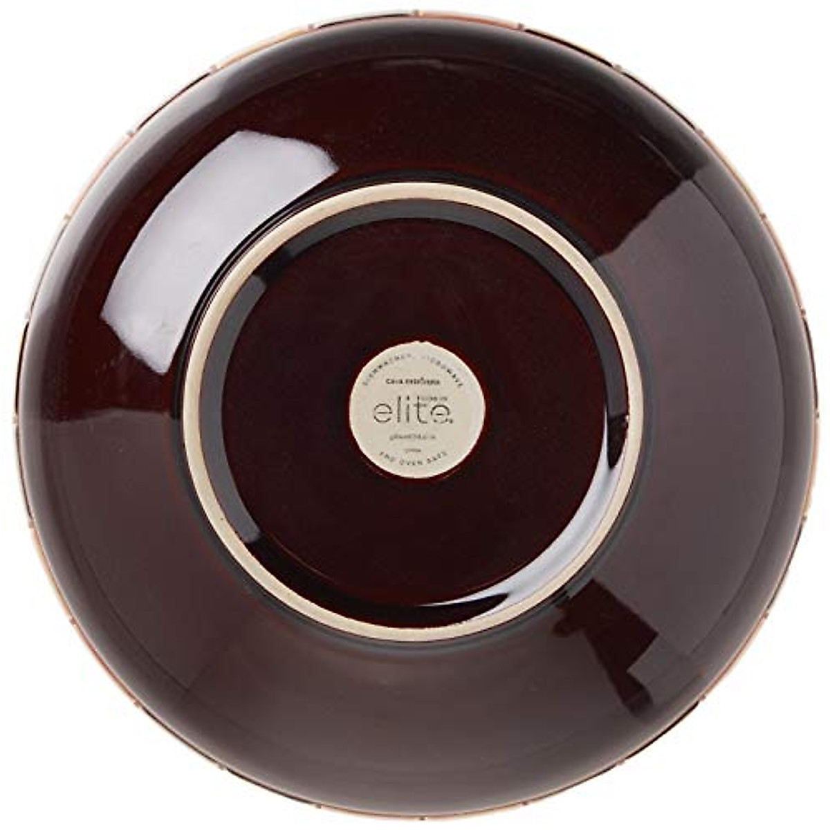 Gibson Elite Casa Estebana 10 Inch Reactive Glaze Serving Bowl, Brown