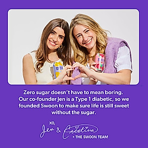 Swoon Peach Tea - Sugar Free Fruit Tea, Low Carb, Paleo-Friendly, Gluten Free Iced Tea - Flavored Tea Keto Drinks Made with Organic Black Tea and Sweetened by Monk Fruit and Stevia (Pack of 12)