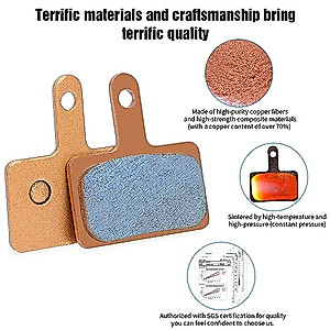 4 Pairs Sintered Metal MTB Bike Brake Pads, Ebike Scooter Brake Pads Electric Scooter Brake Pads Electric Bike Brake Pads, Compatible for Trp Tektro Shimano Brake Pads MT200 M355 M446 M315 M365