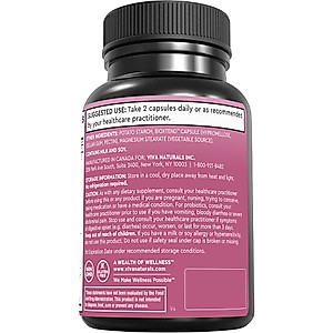 Viva Naturals Probiotics for Gut Health with Prebiotic Fiber, Cranberry & Vitamin C-50 Billion CFU Pre & Probiotics for Women Digestive Health, Vaginal Health from 18 Strains-Shelf-Stable 60 Capsules