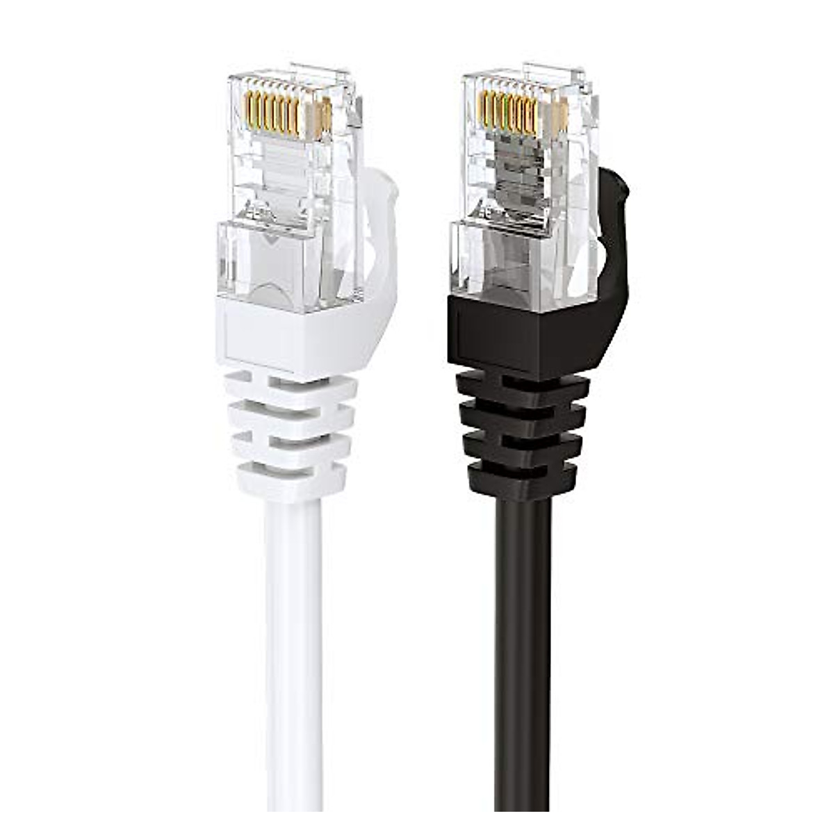 BlueRigger CAT6 Ethernet Cable 15FT - 2 Pack (1Gbps, 550MHz, RJ45) CAT 6 Gigabit Internet Network LAN Patch Cord - Compatible with Game Consoles, Smart TV, Router