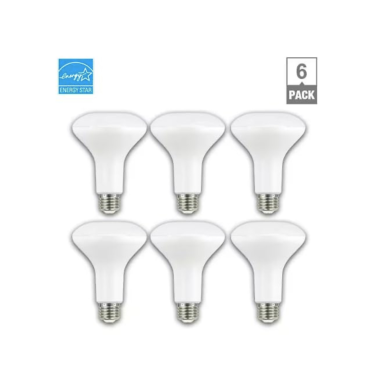 EcoSmart 65-Watt Equivalent BR30 Dimmable LED Light Bulb Daylight (6-Pack)