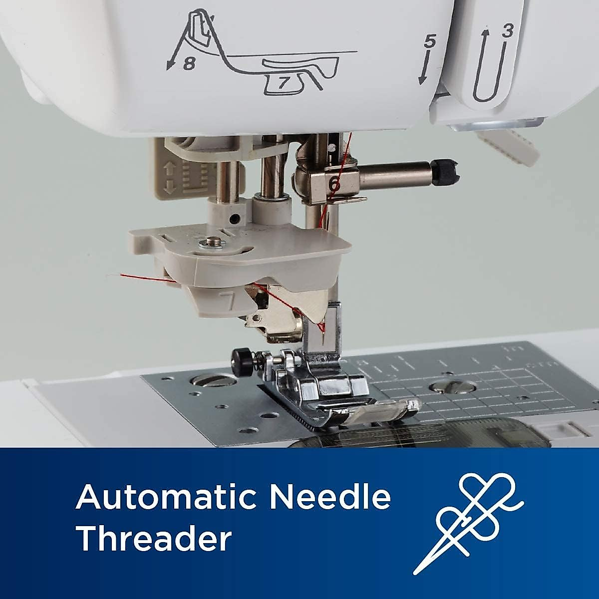 Brother SE600 Sewing and Embroidery Machine, 80 Designs, 103 Built-In Stitches, Computerized, 4" x 4" Hoop Area, 3.2" LCD Touchscreen Display, 7 Included Feet