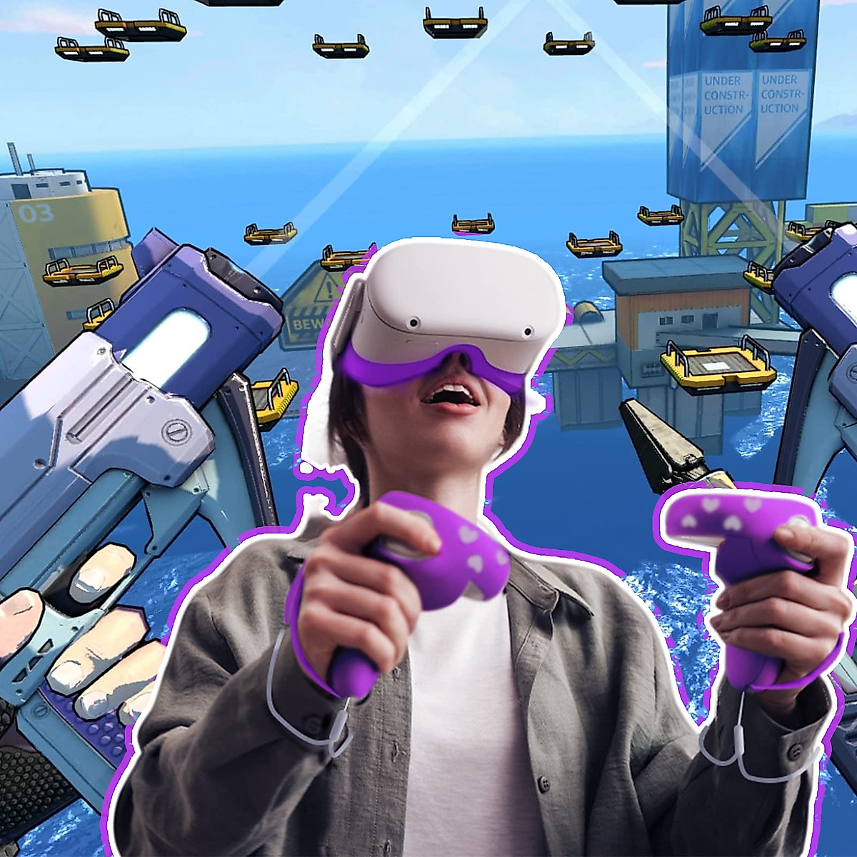 fanluoqi Silicone Cover Set for Accessories,includ face Cover,Lens Cover,Control Grips Cover and 3 in 1 Gifts