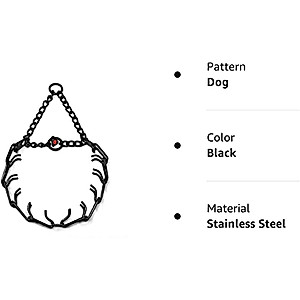 Herm Sprenger Black Stainless Steel Prong Dog Training Collar Ultra-Plus Pet Pinch Collar No-Pull Collar for Dogs Anti Pull Training Collar Made in Germany 3.2mm x 23in Medium