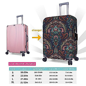 Nmbvcxz Pa-isley Luggage Cover Suitcase Cover Washable Travel Luggage Protector Suitcase Covers M(23-26 inch luggage)