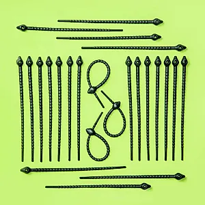 Simplifi It Black Silicone Rubber Twist Ties (24 PC.) - SI-SRT24B