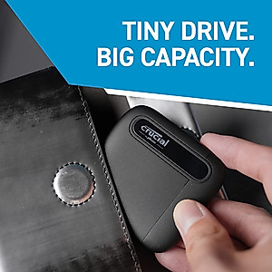 Crucial X6 4TB Portable SSD - Up to 800MB/s - PC and Mac - USB 3.2 USB-C External Solid State Drive - CT4000X6SSD9