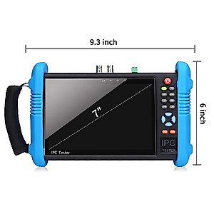 WSDCAM CCTV Camera Tester 7 inch IPS Touch Screen Monitor CCTV Tester with POE/4K H.265/HDMI Output/RJ45 TDR/Self-Installing APP/8G TF Card/Firmware Upgraded 9800-Plus